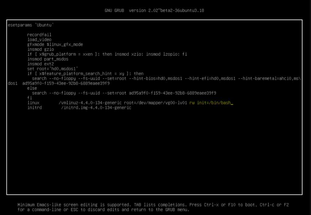 Recovering the Root Password (Ubuntu) | Server Knowledge Base