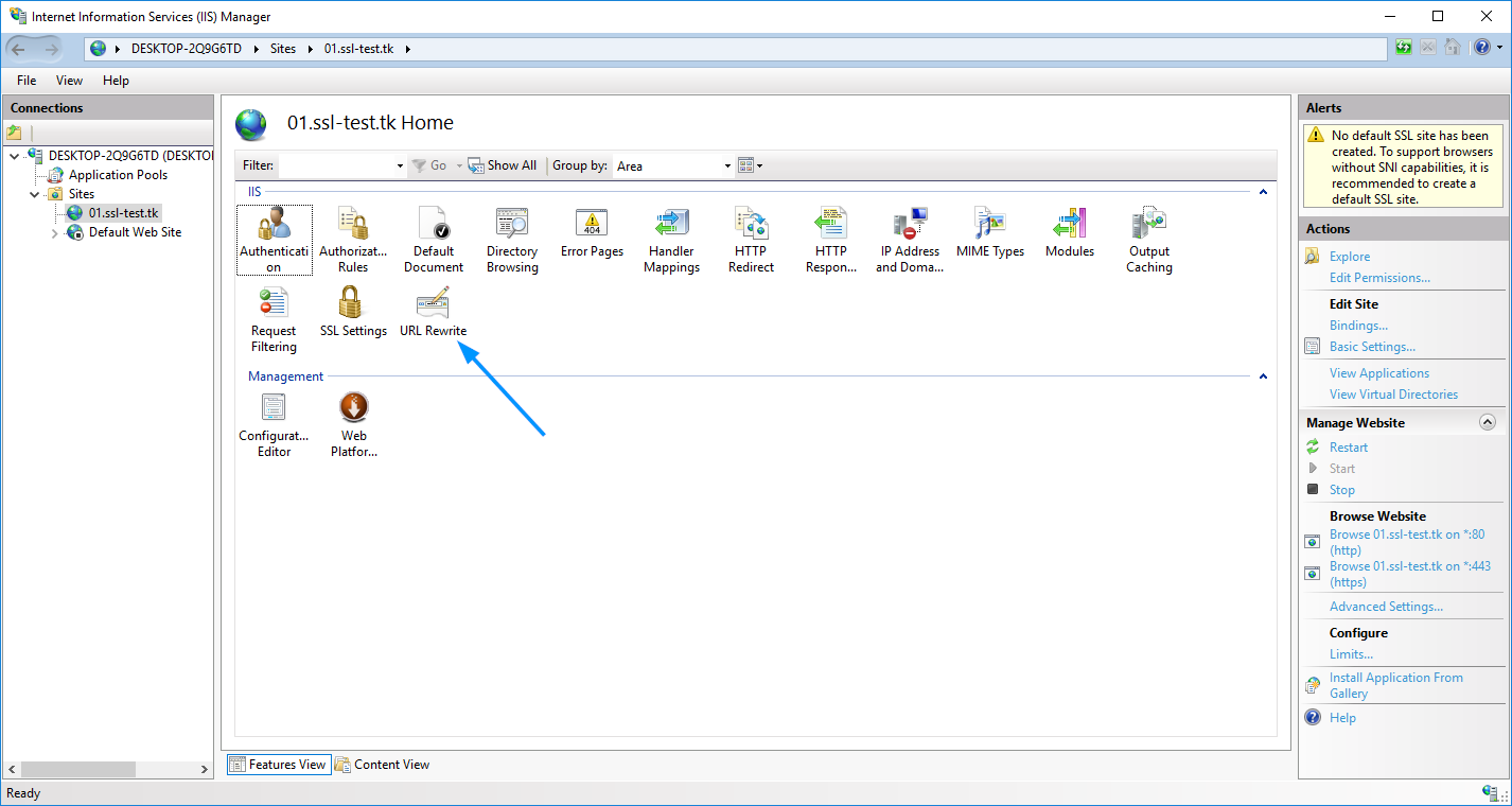 Setting up an HTTP/HTTPS redirect in IIS | Server Knowledge Base